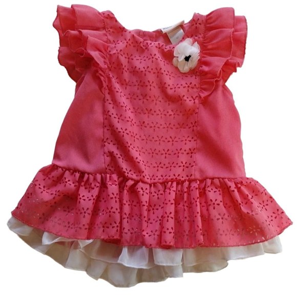 Little Lass | Shirts & Tops | Little Lass Girls 4t Peach And White ...